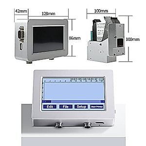 Online Inkjet Printer 5inch Touch Screen Automatic Code Printing Machine Print Logo QR Code Barcode for Assembly Line (12.7mm)