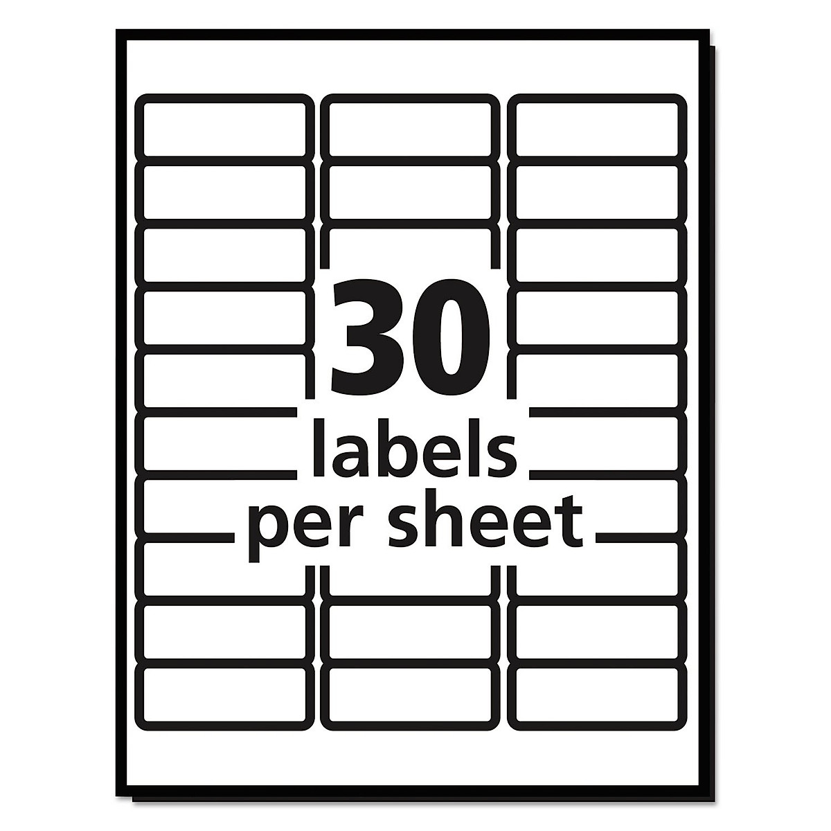 Avery 8460 Inkjet Labels, Mailing, 1-Inch x2-5/8-Inch,3000/PK, White