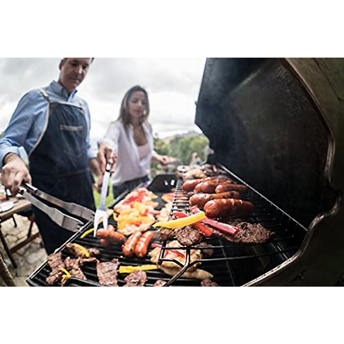 Begatter Meat Carving Fork, 13.3 Inch Long Cooking Fork for Kitchen, Stainless Steel Serving Fork Barbecue Fork, 2 Pieces