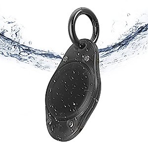 1 Pack Waterproof AirTag Holder Keychain,Clear Air Tag Case with Loop Key Ring and Striple for Tracker,Dog Collar, Luggage, Keys, Full Body Anti-Scratch Protective
