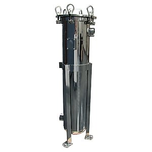 PRM #2 304 Stainless Steel Bag Filter Housing, 2 Inch NPT Inlet, Dual Side or Bottom 2 Inch NPT Outlet, 150 PSI, Viton O-Rings, 100 GPM Max Flow, Industrial Filtration System