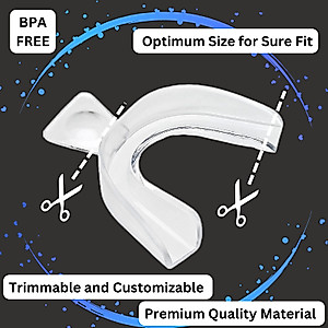 Teeth Whitening Trays Moldable Mouth Tray 2 Dental Trays Teeth Whitening Light for Faster Stain Removal Included Form Shape Perfectly Mouth Dental Tooth Compatible with Opalescence Whitener Bleaching