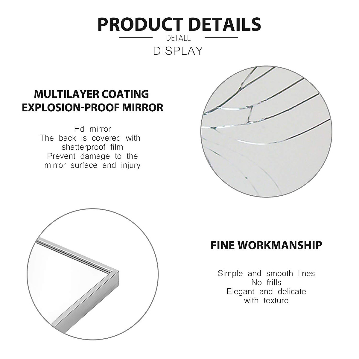 self Full Length Floor Mirror 65"x22" Large Rectangle Wall Mirror Standing Hanging or Leaning Against Wall for Bedroom, Dressing and Wall-Mounted Thin Frame Mirror - Oxidized Silver