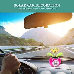 BESPORTBLE 2pcs Solar Dashboard Butterfly Dancing Bobblehead Butterflies Figurine Car Dash Shaking Action Figure Auto Vehicle Dash Decoration