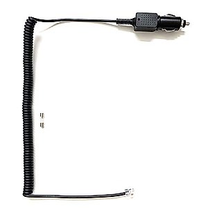 Generic DC Coiled/Curled Power Cord Replacement for Cobra Elite Road Scout 2-in-1 Radar Detector and Dash Camera System