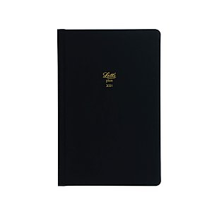 Letts Icon Book size week to view 2021 diary - black