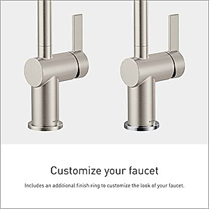 Moen 7622SRS CIA Pulldown Kitchen Faucet with Power Boost with Optional Chrome Accents, Spot Resist Stainless