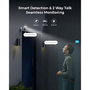 REOLINK Outdoor Security Camera with Spotlight, Lumus 1080P HD Plug-in WiFi Camera for Home Security System, PIR Motion Detection, Two-Way Talk and Siren Alarm, Waterproof, Micro SD Card Storage