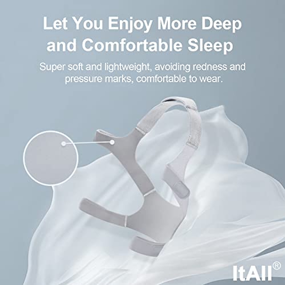 2Pieces Head Strap Compatible with WIS. P Head Strap, Replacement Headbands Compatible with All Kinds of Head Type, Strap Included ONLY, ItAll Supplies