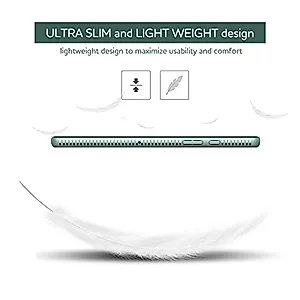 SURITCH Case for Samsung Galaxy Tab A7 10.4" (SM-T500/T505/T507), [Built in Screen Protector][Auto Sleep/Wake] Lightweight Leather Case Full Body Smart Cover with Magnetic Trifold Stand-Midnight Green