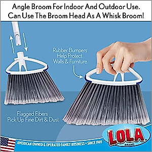 Lola Products 7-in-1 Cleaning Kit & Storage System | SPACE SAVER | 3 Mops, 1 Broom, 1 Dustpan, 1 Storage Rack & 1 Handle | Cleans Dirt, Dust, & Pet Hair | Wall Mount Holder, Floor Cleaner, & Dusting