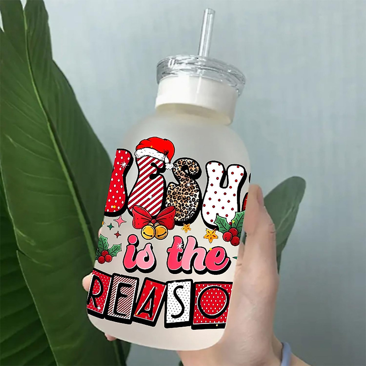 UV DTF Cup Wrap Transfer for Glass, 4 Sheet Rub on transfers for Crafts Christmas Iron-on Decals, Merry Christmas Rub on Transfer Stickers, Glass Cups Furniture DIY Crafts, Waterproof Ready to Press