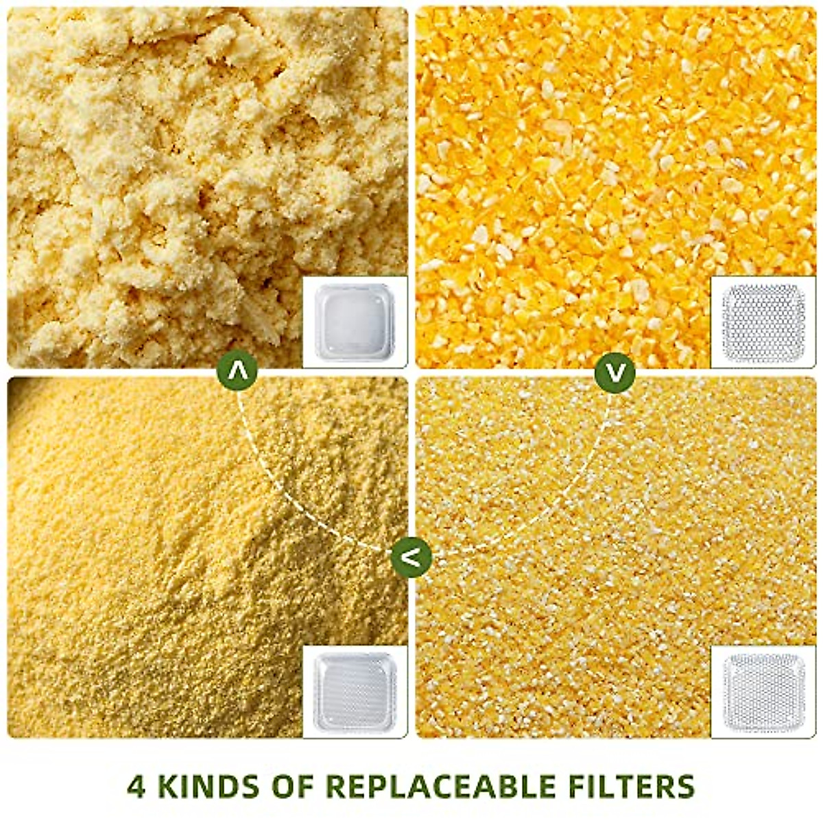 EVERYGROW Grain Mill Grinder Electric, Grain Grinder Mill, Corn Grinder Electric, Wheat Grinder, Brew Mill, 13.2 Gallons (50L)