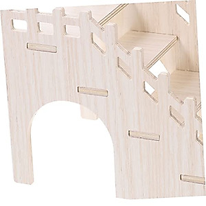 balacoo 3pcs Ladder Hamster Toy Wooden Hamster Ladder Hamster Platform and Ladder Critter Nation Wood Chinchilla Hideout Rat Hermit Crab Climbing Toys Wood Ladder chew Training Ladder