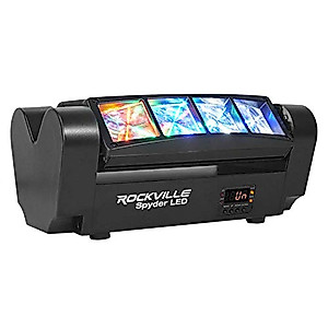 Rockville Spyder LED (8) Beam Moving Head Motorized DMX DJ/Party/Club Pro Light