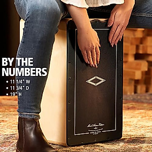 Meinl Artisan String Cajon with Ebony Burst Frontplate / Baltic Birch Body - MADE IN SPAIN - Soleá Line, 2-YEAR WARRANTY (AESLEYB)