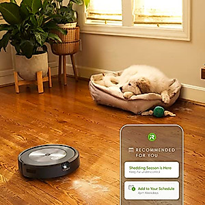 iRobot Roomba j7+ (7550) Self-Emptying Robot Vacuum – Identifies and avoids obstacles like pet waste & cords, Empties itself for 60 days, Smart Mapping, Works with Alexa, Ideal for Pet Hair, Graphite