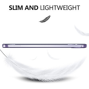 MoKo for iPad Mini 7 (A17 Pro) Case 2024,iPad Mini 6 Case 2021,8.3-inch iPad Mini 7th/6th Generation Case,Slim Lightweight Hard Back Shell Stand Cover for iPad Mini 2024 with Touch ID, Grey Purple