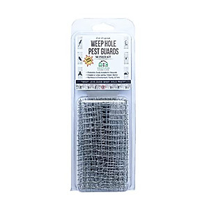 Weepless Weep Hole Pest Guard Kit- Pre-Cut Galvanized 1/4" Wire Mesh, Pack of 40, Keep Wasp, Mice, Lizards, Roaches, Spiders, Other Pest Out. Insert Tool Included.