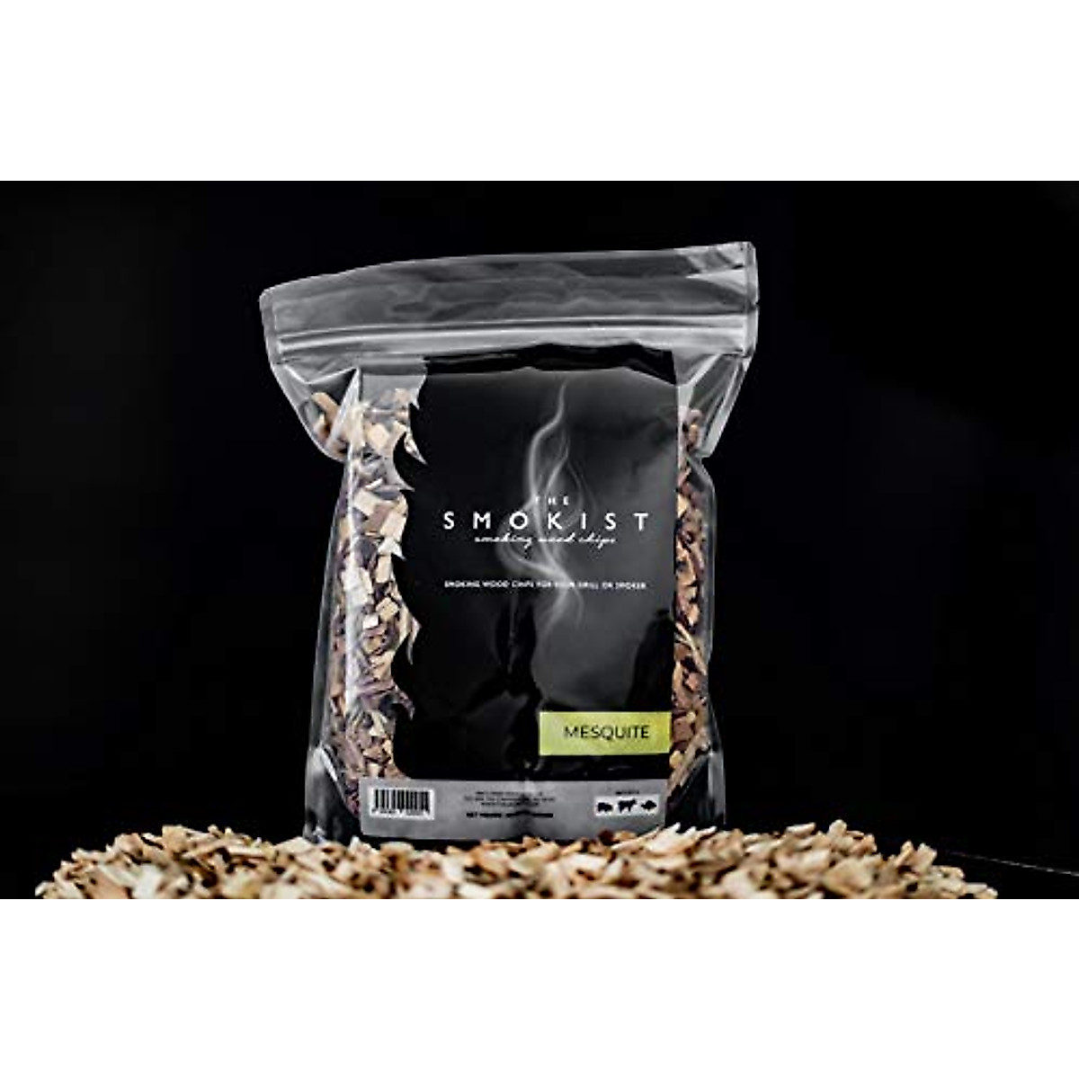 The Smokist BBQ Smoking Pouch for The Grill, Stainless Steel, with Wood Smoking Chips (Mesquite Wood)