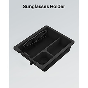 HALOBLK Center Console Organizer Tray, Two-Tier Removable Design Compatible with Tesla Model 3 (2021-2023) Model Y (2021-2024) [Not Compatible with 2024-2025 Model 3 Refresh & 2025 New Model Y]