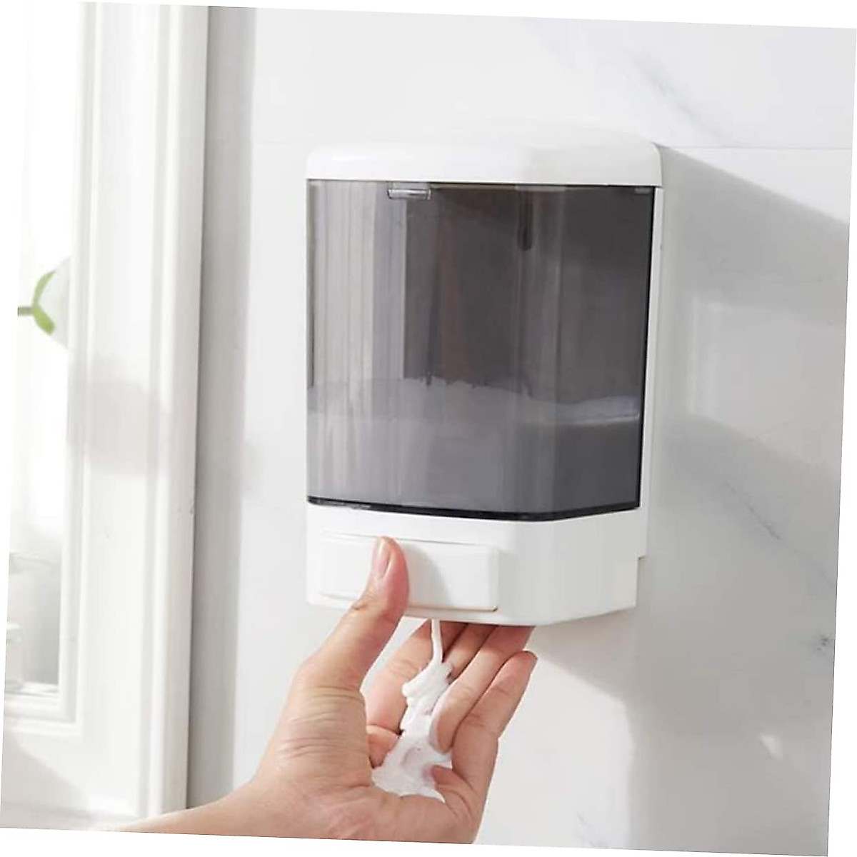 Luxshiny Plastic Easy Refill Hand Soap Dispenser Manual Soap Dispenser Bathroom 1000ml Soap Pump