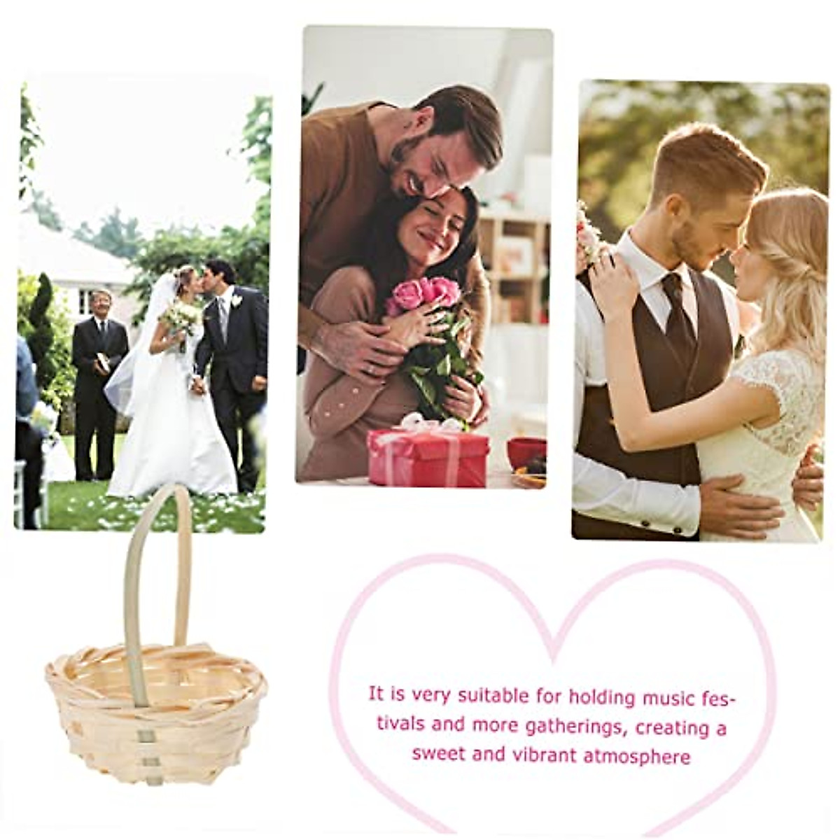 Cabilock 12 pcs mini flower basket wedding mini basket picnic basket baskets for toys doll bread baskets toy baskets mini woven basket mini wood basket bamboo wicker small egg basket