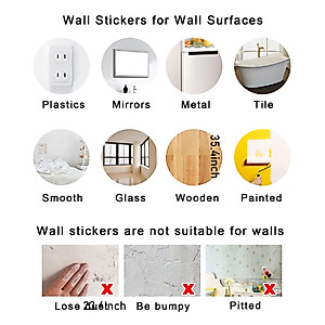 Animal Wall Sticker Cartoon Baby Children DIY Art Decal Self-Adhesive Wallpaper Mural Decorate for Living Room TV Sofa Background Bedroom Kids Room Nursery