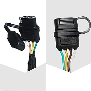 MECMO Trailer Wiring Harness for 2005-2010 Honda Odyssey 4-Way Flat Hitch Wire Trailer Light Hook Up, Plug-in Simple T-Connector Vehicle Side Towing Harness