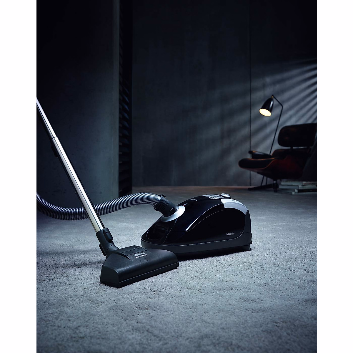 Miele Turbo Team Canister Vacuum, Obsidian Black
