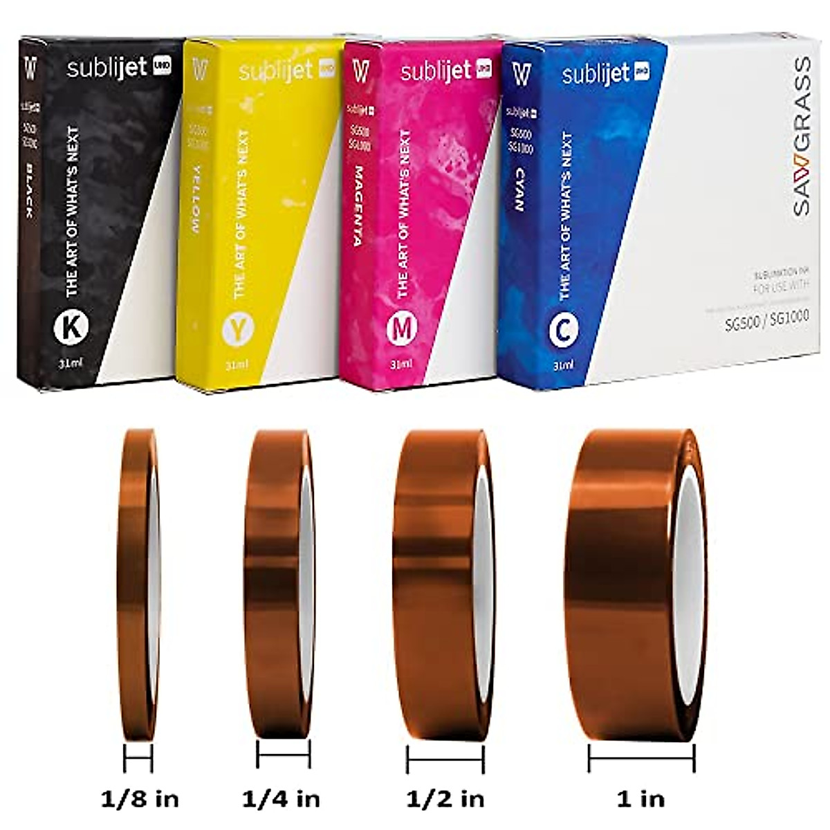 Sawgrass SubliJet UHD Ink 4-Pack SG500/SG1000 + FREE Tape
