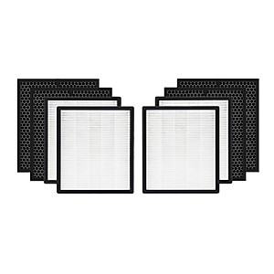 Homeland Goods LV-Pur131 Replacement Filter Compatible with Levoit LV-PUR131, LV-PUR131S, Part LV-PUR131-RF Air Purifier - Include HEPA Filters and Activated Carbon Filters 4 Pack