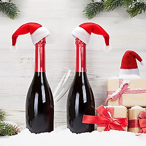 Christmas Santa Hats Silverware Holders, Tableware Holders , Santa Hats Dinner Silverware Holders, Santa Claus Flatware Holder, Xmas Dinner Table Flatware Dinnerware Decorations Party Supplies