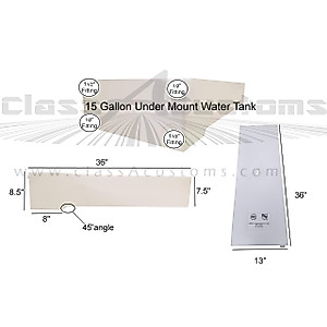 Class A Customs | UM-1500 | One (1) UnderMount 15 Gallon RV Fresh and Gray Water Holding Tank RV Concession