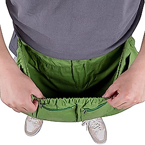 codree Harvesting and Weeding Apron-Adjustable Garden Harvest Apron with 4 Pockets Handsfree-Gardeners Picking Apron Bag for Gathering Vegetables Fruit Berry Eggs Weeding