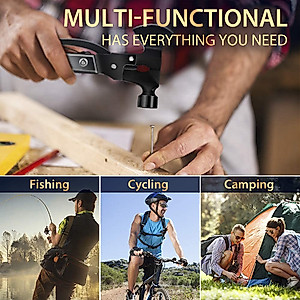 Men Women Gifts Multitool Hatchet Camping Essentials Survival Multi Tool 14-in-1 Fathers Day Brithday Gift for Dad Him Son Her Hiking Backpacking Gear Axe Hammer Saw