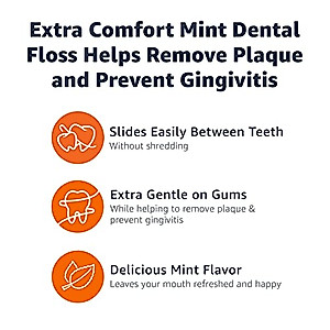 Amazon Basics Extra Comfort Mint Dental Floss, 40 M, 1 Pack (Previously Solimo)