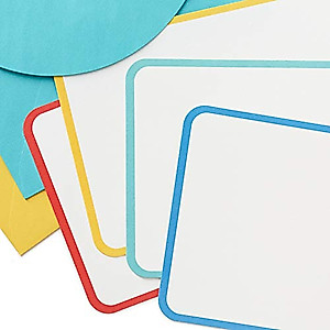 Hallmark Blank Cards Assortment with Organizer, Polka Dots (50 Flat Paneled Note Cards with Envelopes)