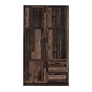 Sauder Miscellaneous Storage Wardrobe, L: 40.0" x W: 19.45" x H: 71.1", Reclaimed Pine Finish