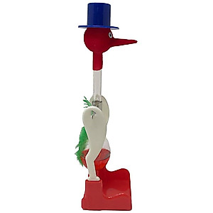 Ozgkee Non Stop Liquid Drinking Glass Bird Funny Duck Drink Water Desk Toy (Red)