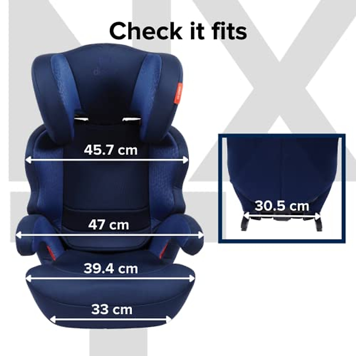 Diono Everett NXT High Back Booster Car Seat with Rigid Latch, Lightweight Slim Fit Design, 8 Years 1 Booster Seat, Blue