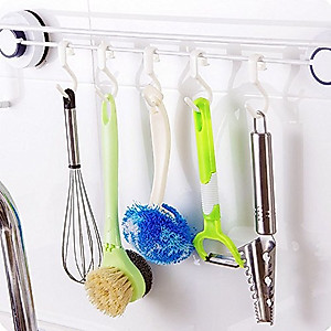 Trycooling Pack of 10 Plastic S Shape Hooks Hanging Clothes Towel Hooks White for Bathroom Kitchen