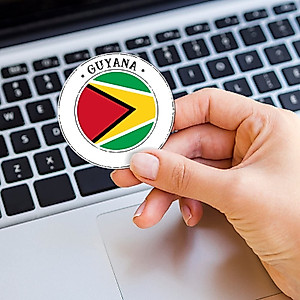 100 PCS Guyana Flag Stickers for Kids Guyana Patriotic Stickers Popular Country City Souvenir Labels Stickers for Water Bottles Laptop Computer Envelope Seals & Goodie Bags,1.5 Inch