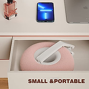 Gooseneck Cell Phone Holder Bed, Angle Height Adjustable Soft Pillow Holder for Bed,Compatible with 14 Pro Max 13 Pro Max ect.,Samsung S10 S9 S8 & Other (Pink)