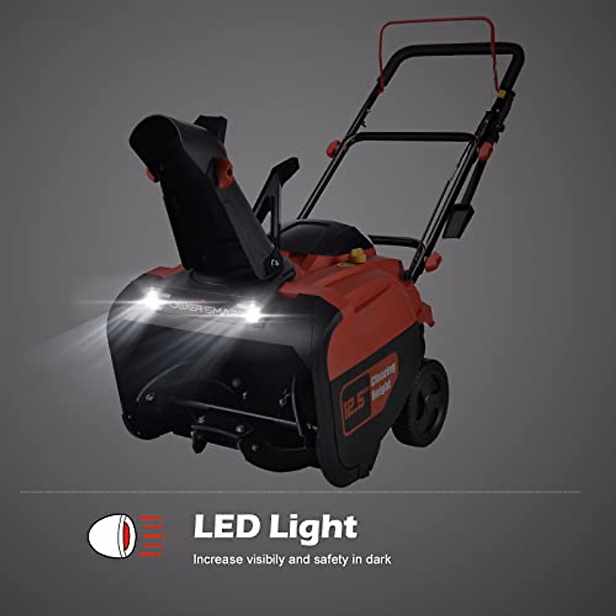 PowerSmart Snow Blower Gas Powered 21-Inch, 212cc Engine, LED Light, Single-Stage Snowblower PS21