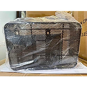 ANZOME Rear Bike Basket - Heavy-Duty Iron Wire Bicycle Cargo Rack with Reflective Waterproof Cover