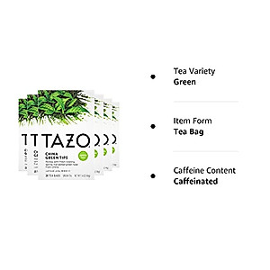 TAZO China Green Tips Renew Tea Bags, 20 Count (Pack of 6)