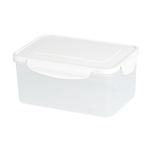 Generic Minimalist Multi-Compartment Food Storage Container with 4 Compartments, 22x14.5x10cm/8.66x5.7x3.93in, White, Portable, Airtight, Microwave, Dishwasher, Freezer Safe