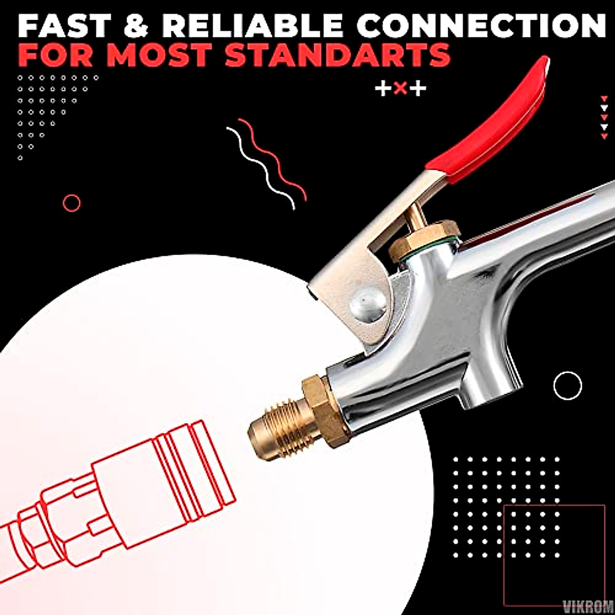 Air Compressor Hose Nozzle Heavy Duty - Air Nozzle for Air Compressor Blower Nozzle Cleaning Kit Stainless Steel Air Hose Metal Nozzle - Metal Pistol Nozzle Blow Gun for Compressor Hose Sprayer Nozzle