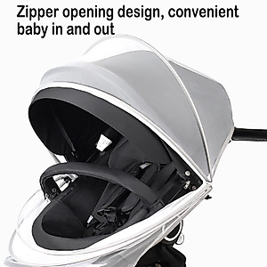 LiMoor Mosquito Net for Stroller, Encrypted Baby Stroller Full Cover, Unique Double Zipper Design-Great Accessories - Easy to Install Fit Graco Strollers, Car seat,Bassinet,Cradle (White)